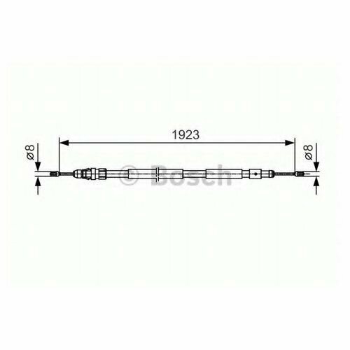Трос ручного тормоза Bosch 1987482117 для Citroen Berlingo; Peugeot Partner