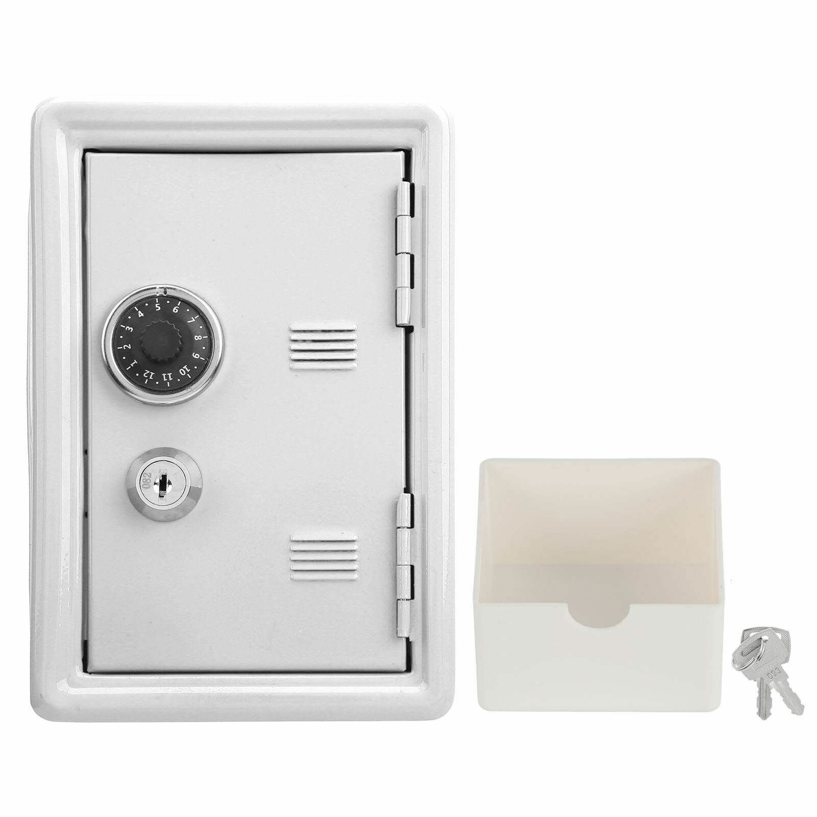 Детская мини-копилка с ключом, металлическая, прочная и долговечная, 18x12x10 см, с кодовым замком для удобного хранения денег