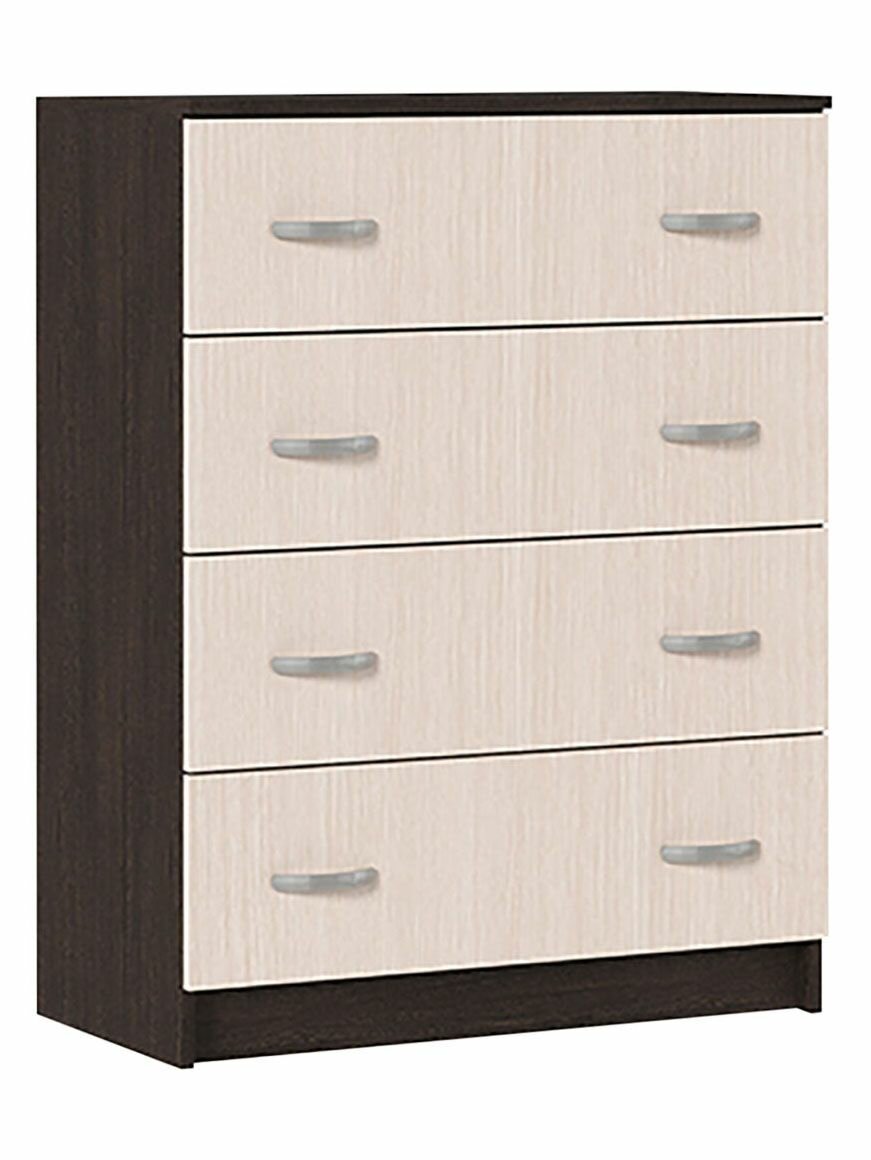 Комод для одежды и хранения вещей Бриз с ящиками, 80х41.8х104 см, Венге / Дуб Белфорт
