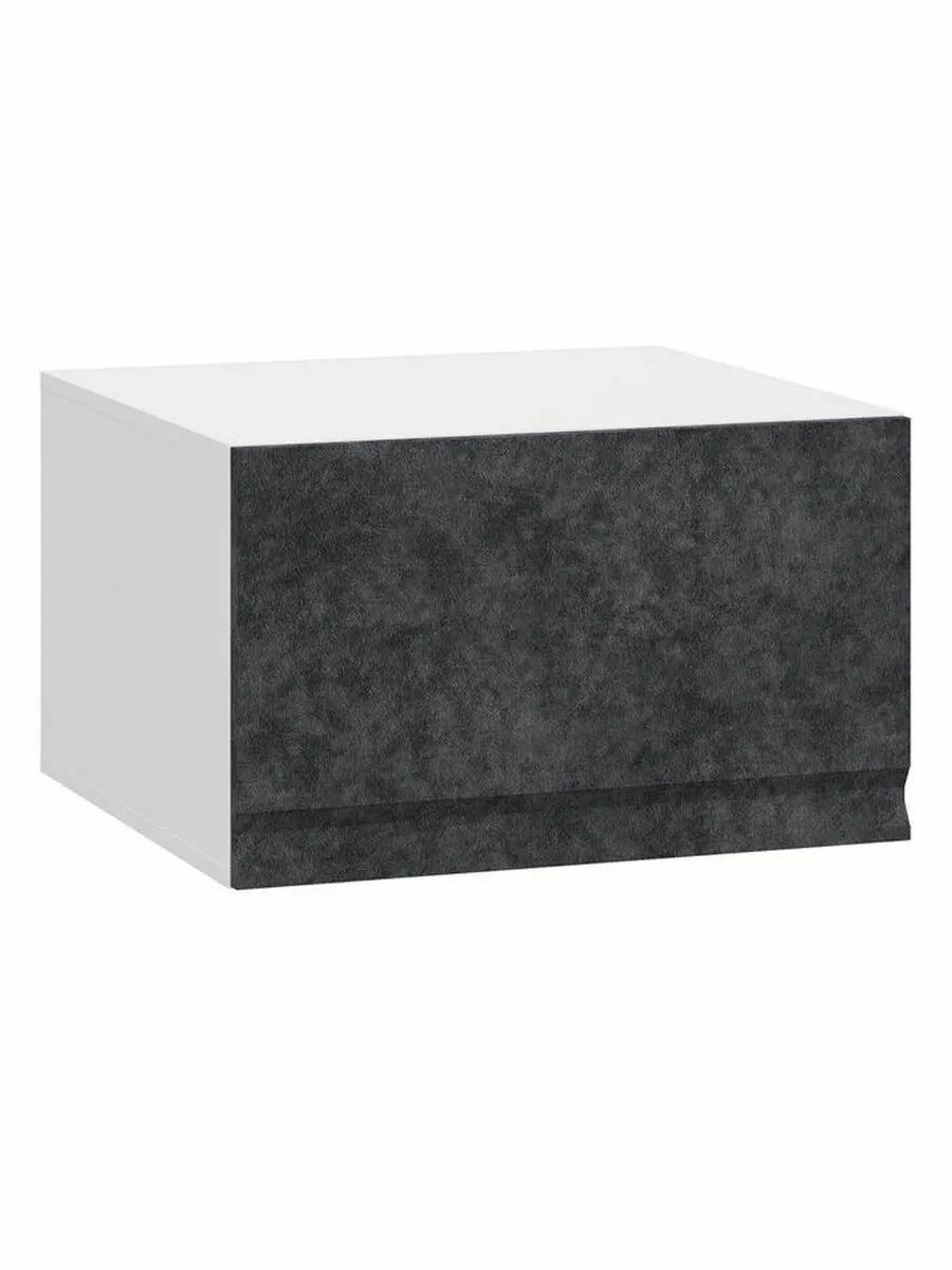 Кухонный модуль навесной, шкаф Велюр с полками, 60х56.2х36 см, Белый / Бетон графит