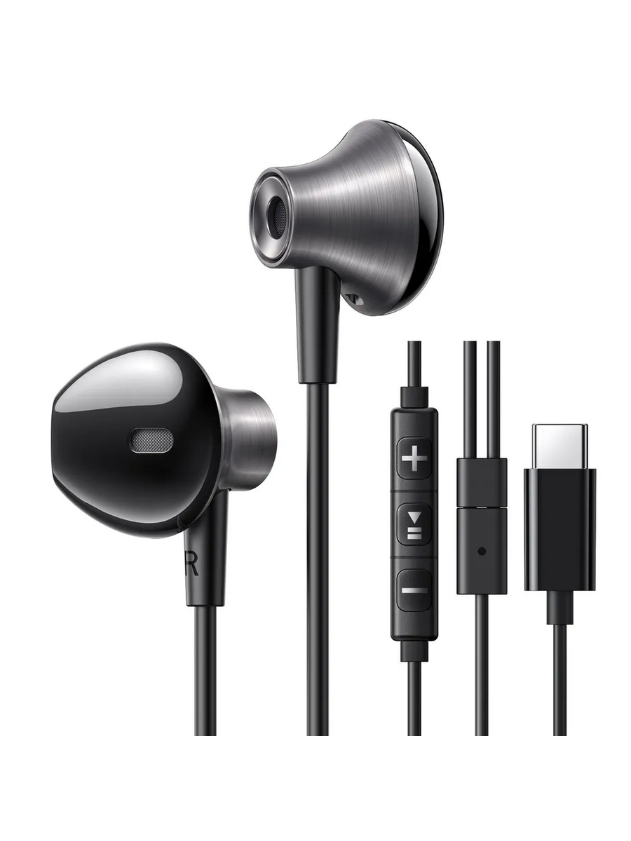 Проводные наушники UGREEN EP106 Wired Earphones Type-C Черный RU