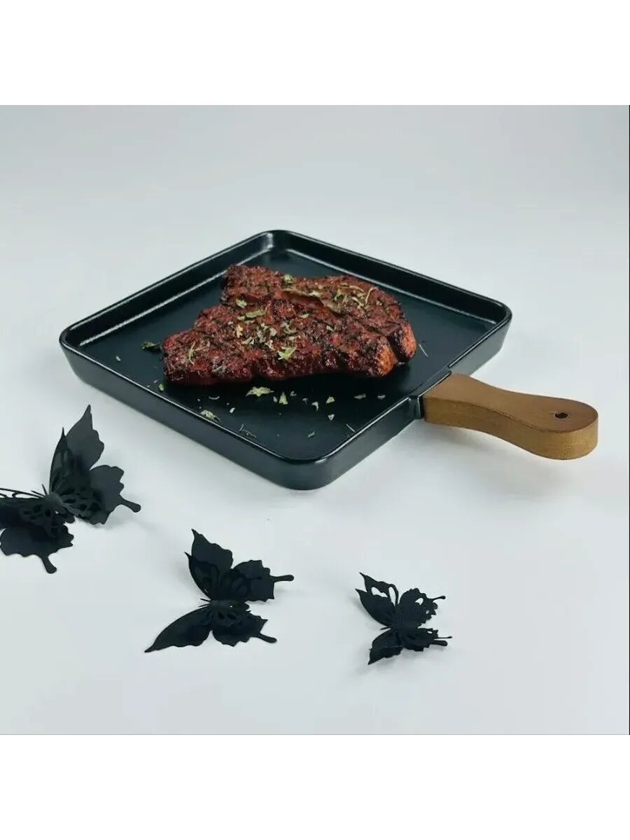 Квадратное блюдо Lenardi с ручкой BlackWood 30.5см