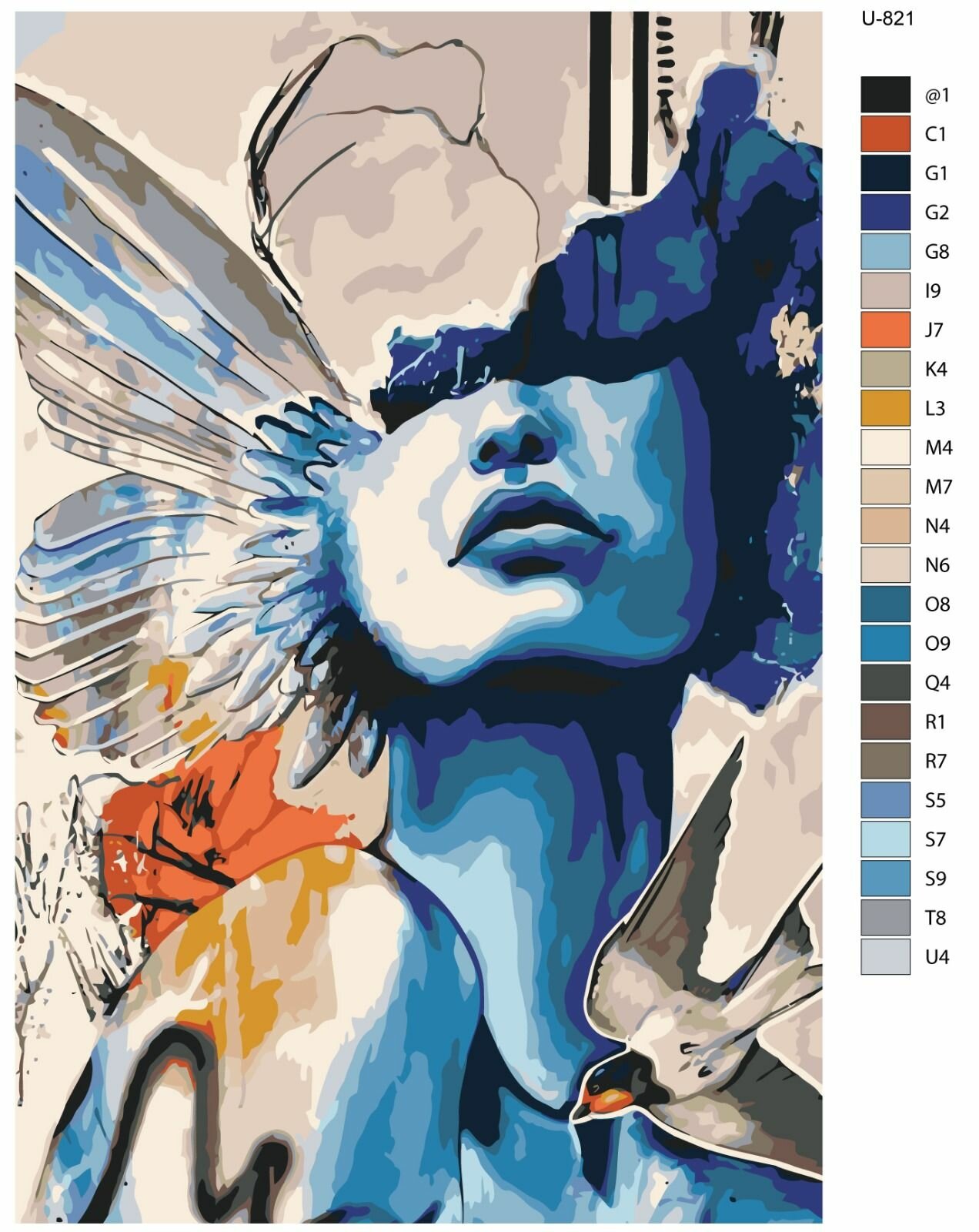 Картина по номерам BRUSHES-PAINTS "Дмитра Милан" U-821 80x120 см