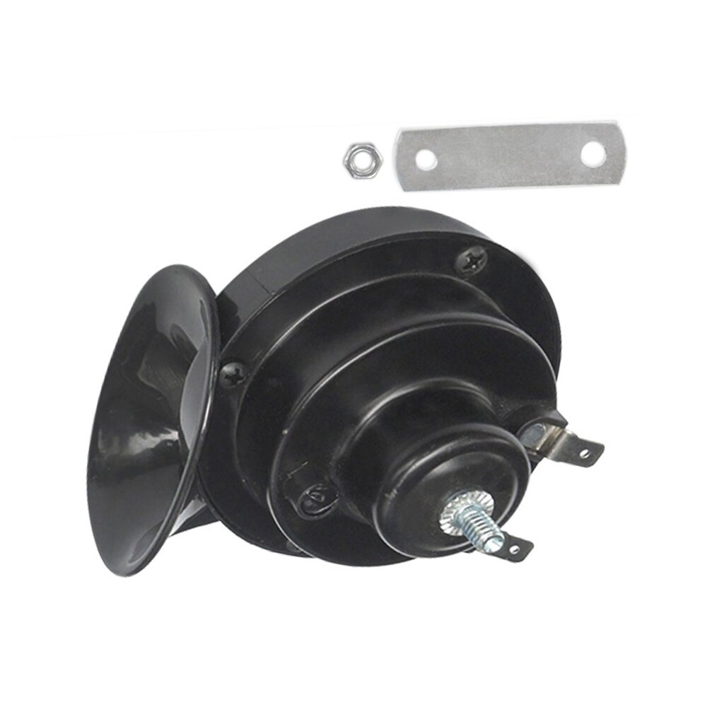 Универсальные громкие гудки 12 В/24 В электрическая улитка для автомобилей и мотоциклов, Черный, 24 В