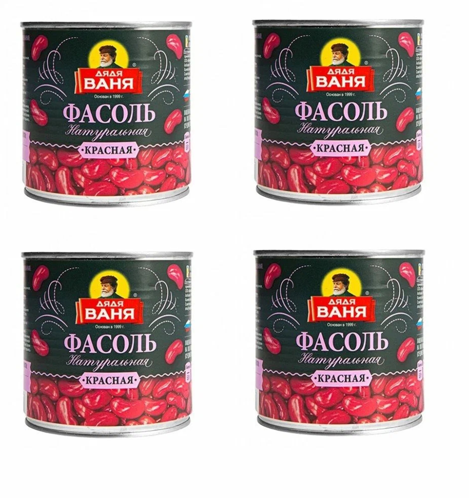 Фасоль красная натуральная "Дядя Ваня" 400 г 4 шт