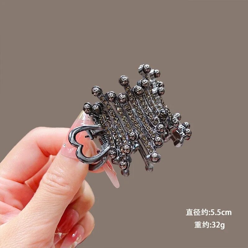 Роскошная заколка для волос со стразами и жемчугом, фиксированная заколка для укладки Бигуди Для Волос, заколка для женщин и девочек, высокий хвост, аксессуары для волос