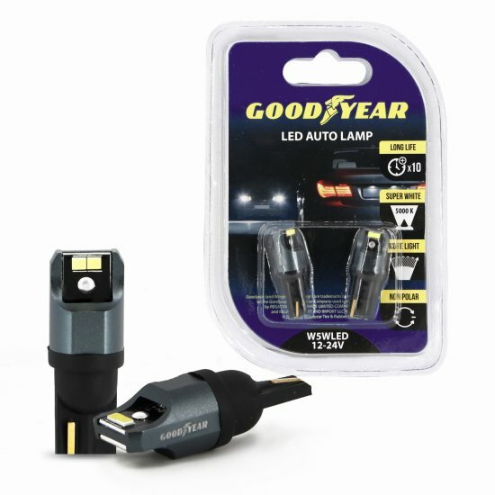 Светодиодная лампа Goodyear GY015005 W5WLED 12-24V /к-т 2шт