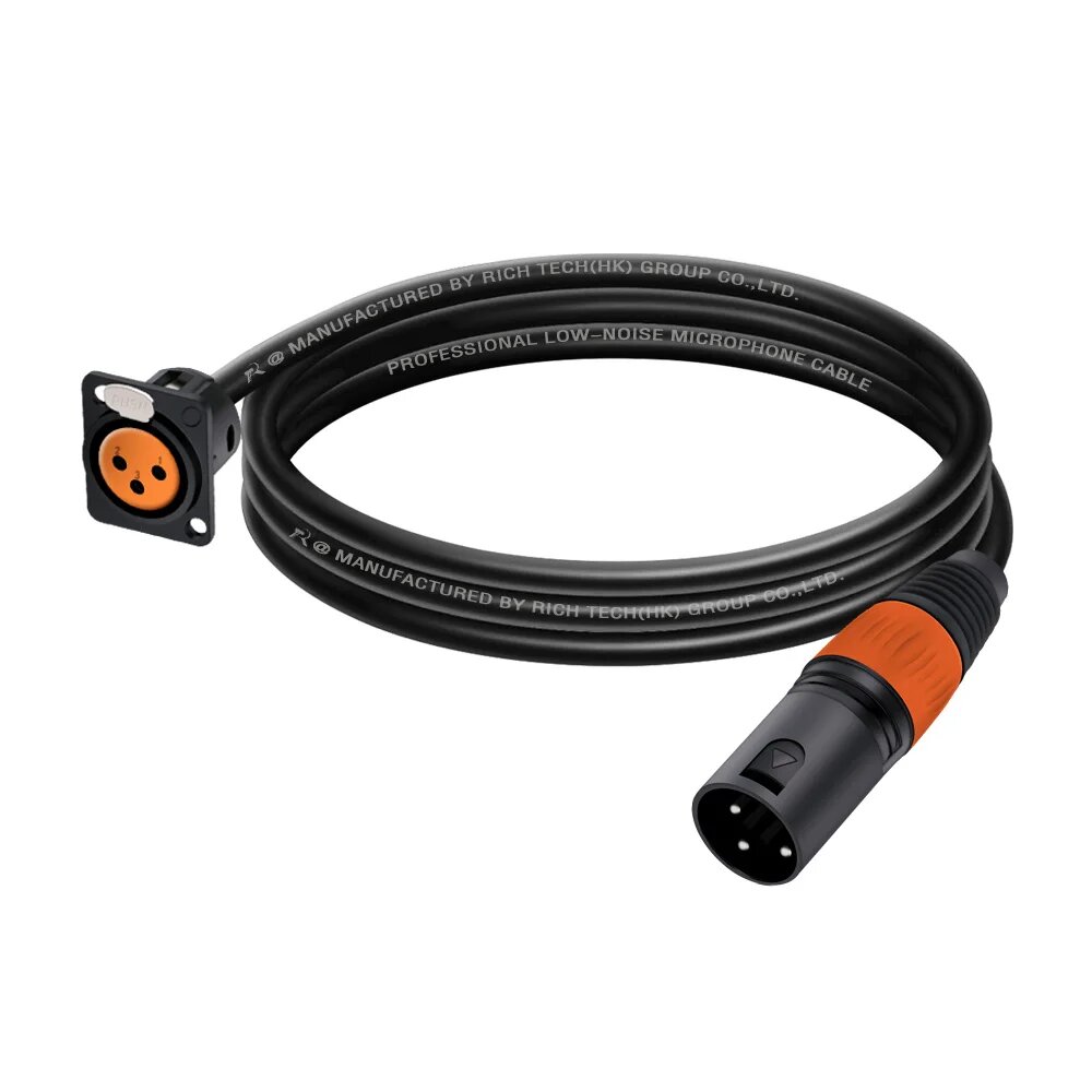 3-контактный разъем для микрофона XLR, 3-контактный разъем XLR для крепления на панели «папа/гнездо» на XLR «мама/папа», удлинительный аудиоадаптер