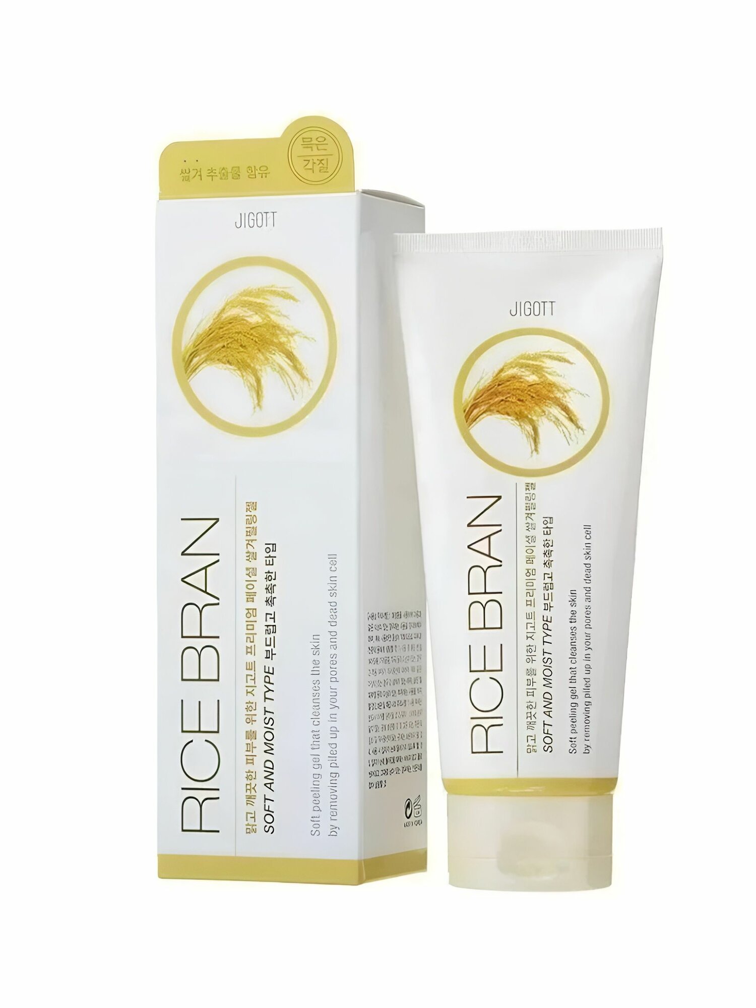 Jigott Пилинг-гель с экстрактом рисовых отрубей Premium Facial Rice Bran Peeling Gel 180 мл