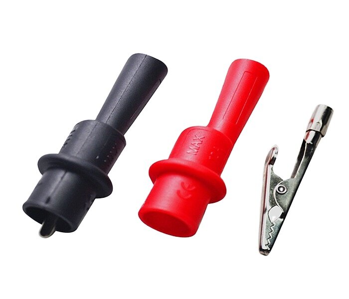 Крокодил для щупа мультиметра BC55-30080 D-4мм , 2 шт красный черный
