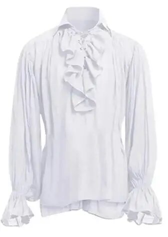 Мужской костюм вампира для косплея Белый, XL, white shirt