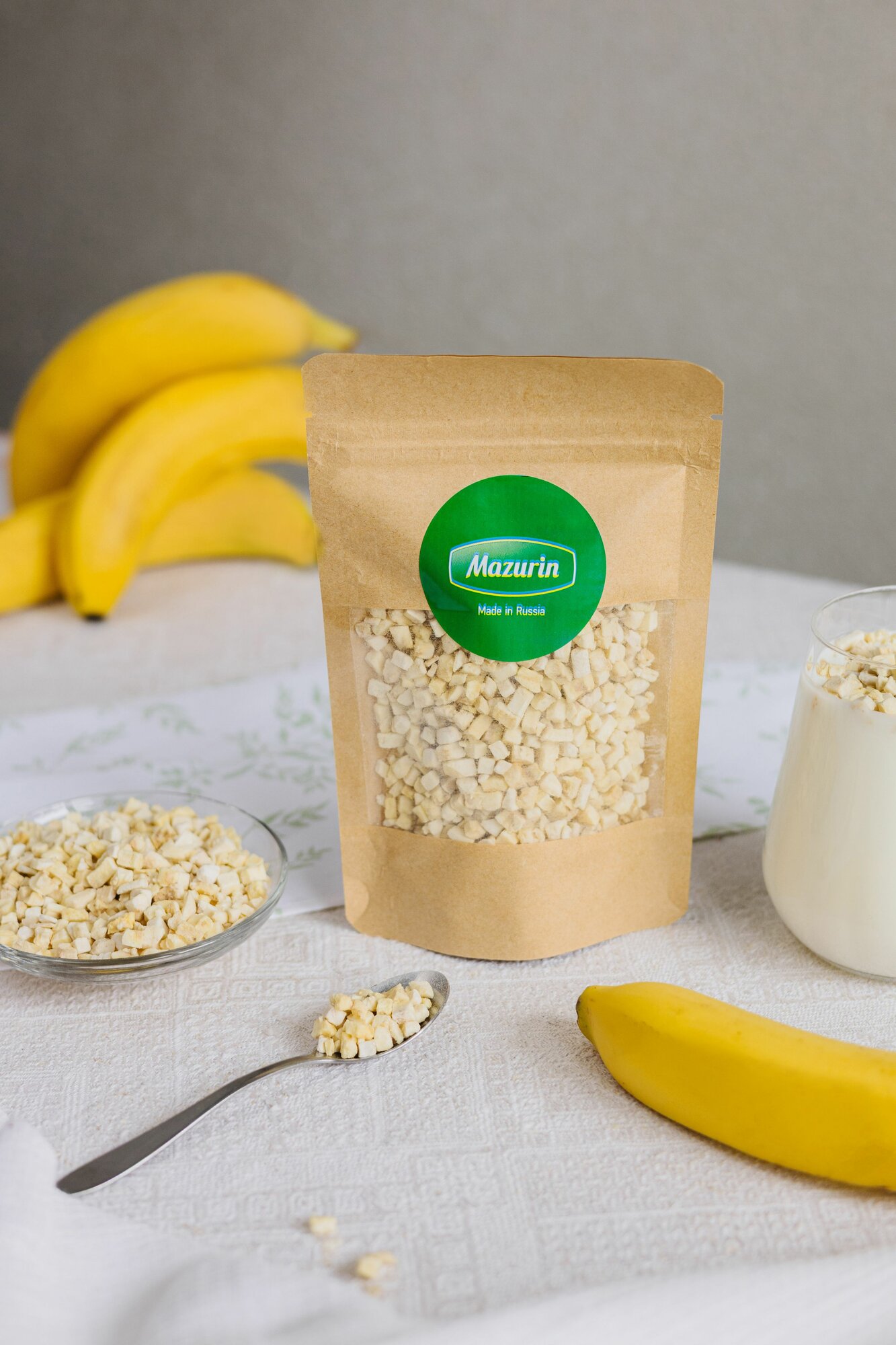 Mazurin Fruits & Berries Банан сублимационной сушки, кусочки 1-5 мм, 40 г