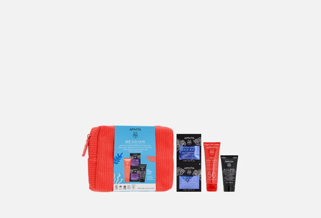 Набор для ухода за кожей лица APIVITA Bee sun safe Anti spot&anti age, 3 шт