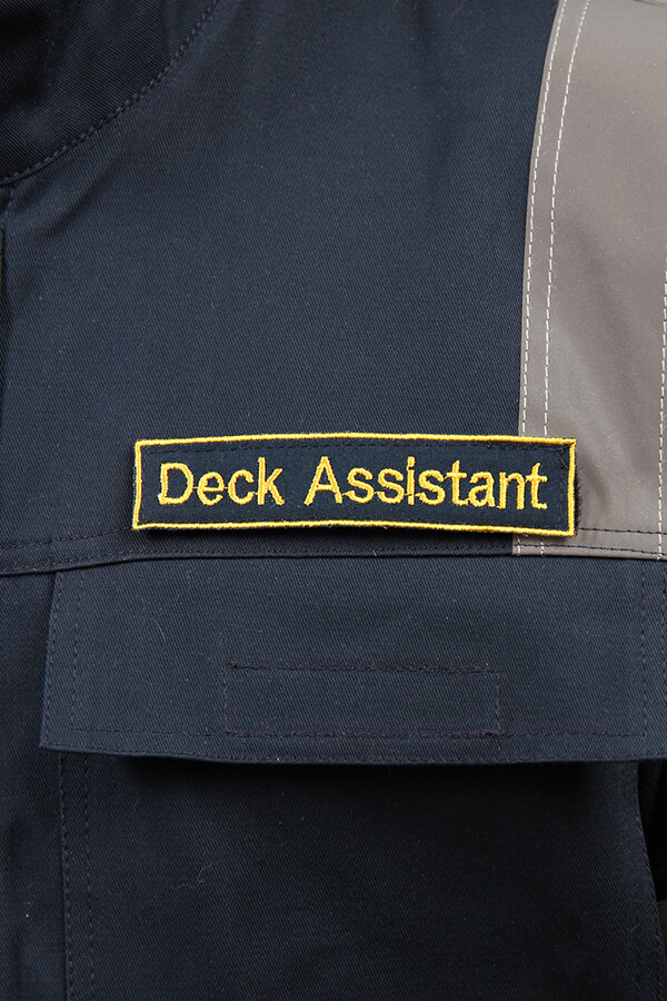 Шеврон-должность Deck Assistant, фетр, синий, на липучке для торгового флота