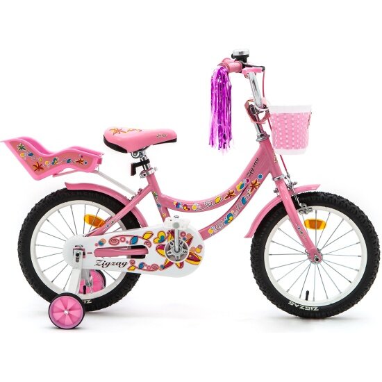 Детский велосипед Zigzag 16" FORIS розовый