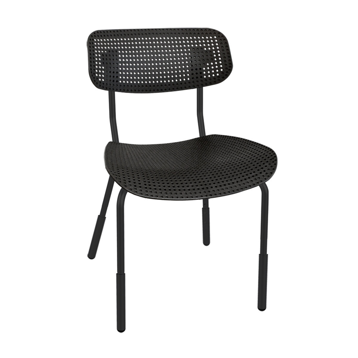 Школьный стул пластиковый штабелируемый со спинкой Точка Роста SHT-S85PB-1, стул на металлокаркасе