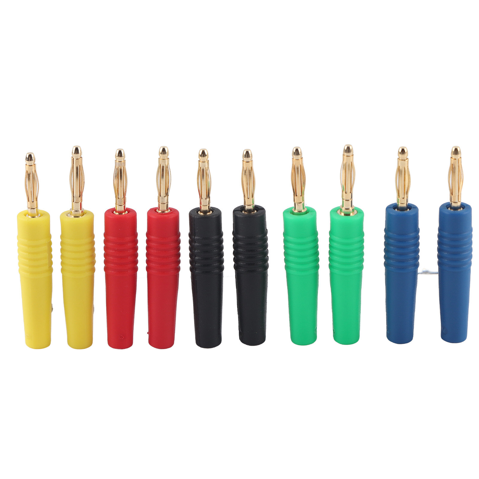 10 шт. U49, 2 мм, штекер типа банан , разъем типа банан для электрических испытаний, красный, черный, желтый, зеленый, синий