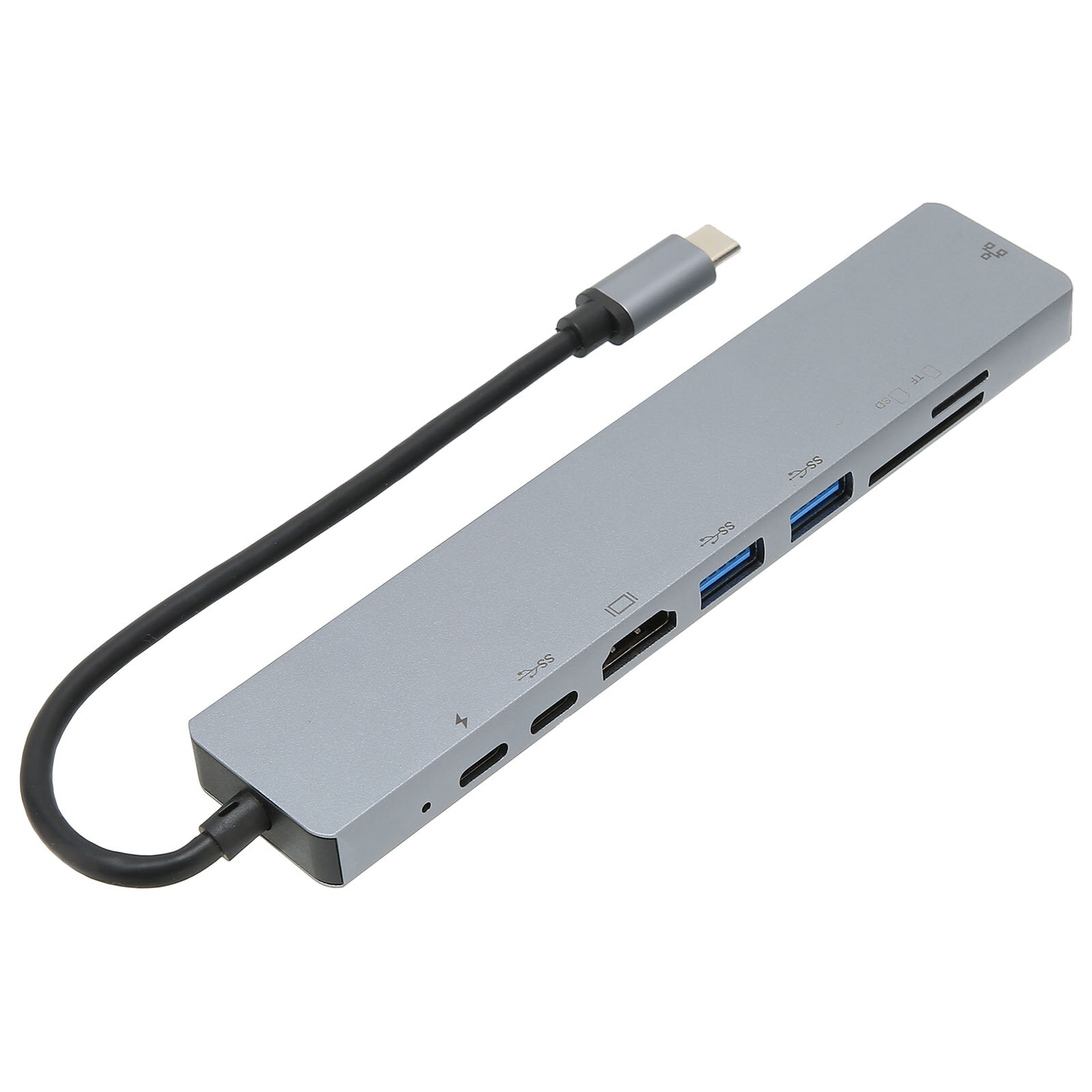 Док-станция USB C 8 в 1, многофункциональная док-станция с мультимедийным интерфейсом типа C на RJ45, USB3.0, док-станция с мультимедийным интерфейсом USB C HD для настольного ноутбука