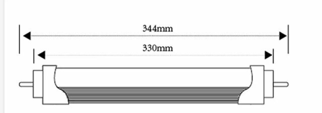BOLEDENGYE Светодиодные лампы T8 теплый белый свет 4Вт 6Вт L344mm 4W, Warm white 3000K