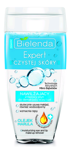 Bielenda Skin Clinic Professional Увлажняющая 2-фазная жидкость для демакияжа глаз и губ с маслом Марула 150 мл.