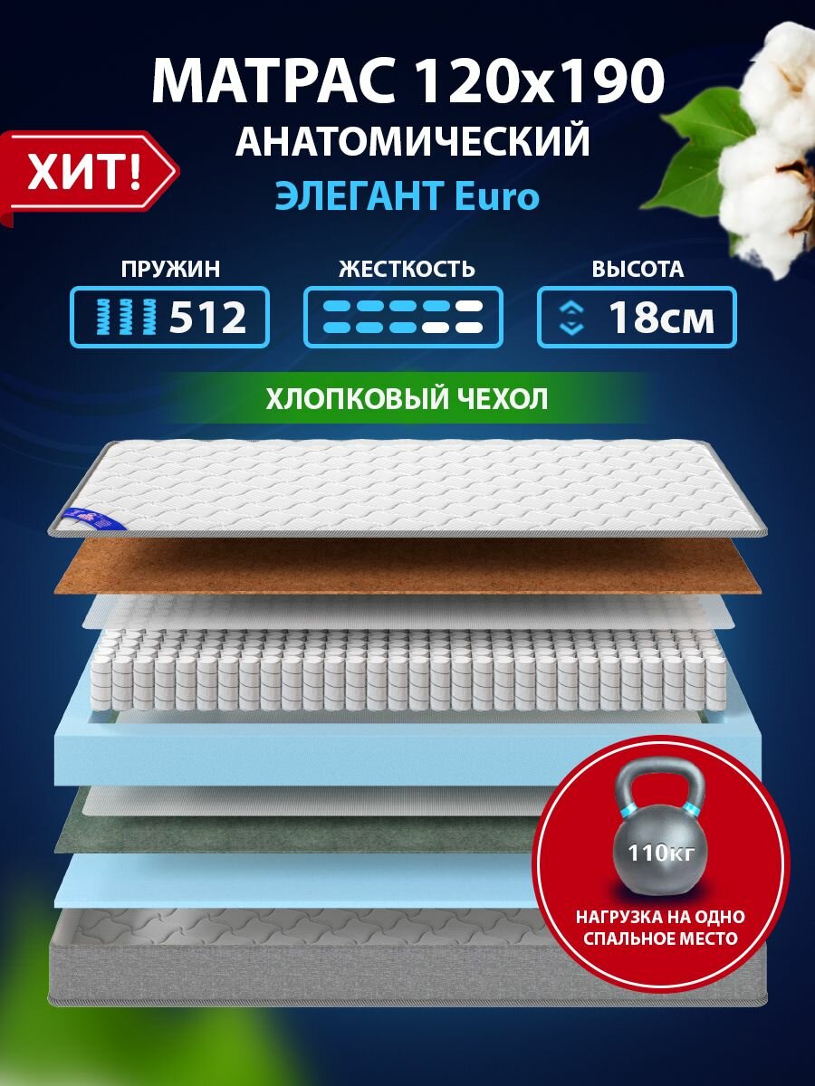 Матрас Викторис Голд 3К элегант 120х190