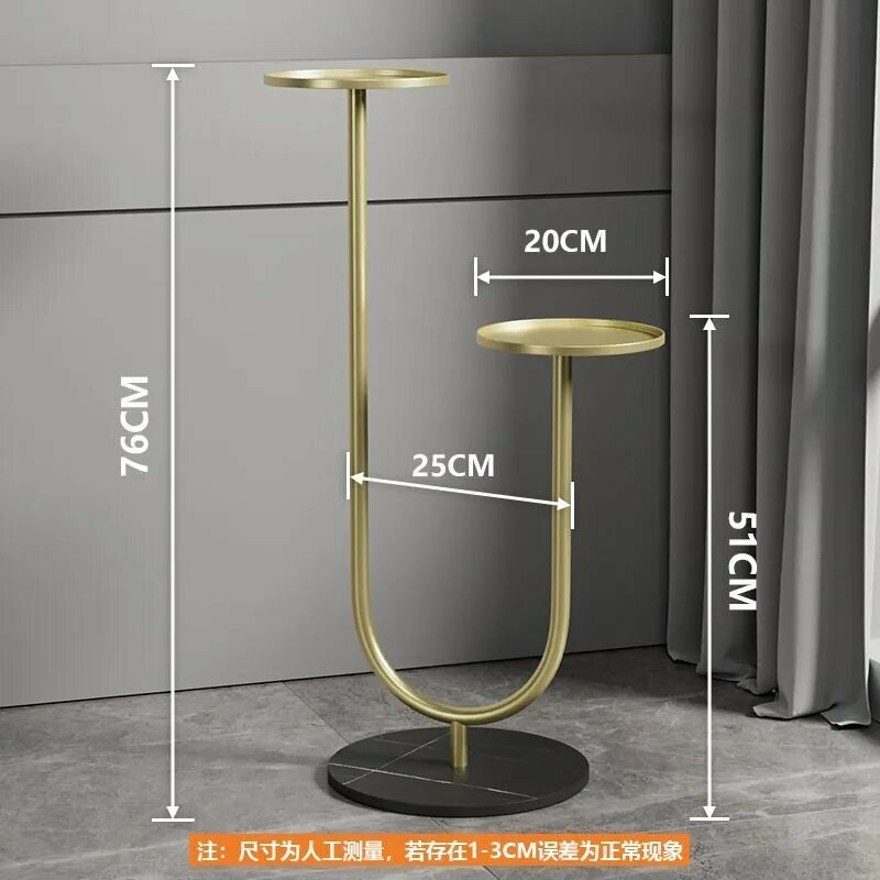 Вазон, металл, современный минимализм, высота 76 см, золотистый-чёрный