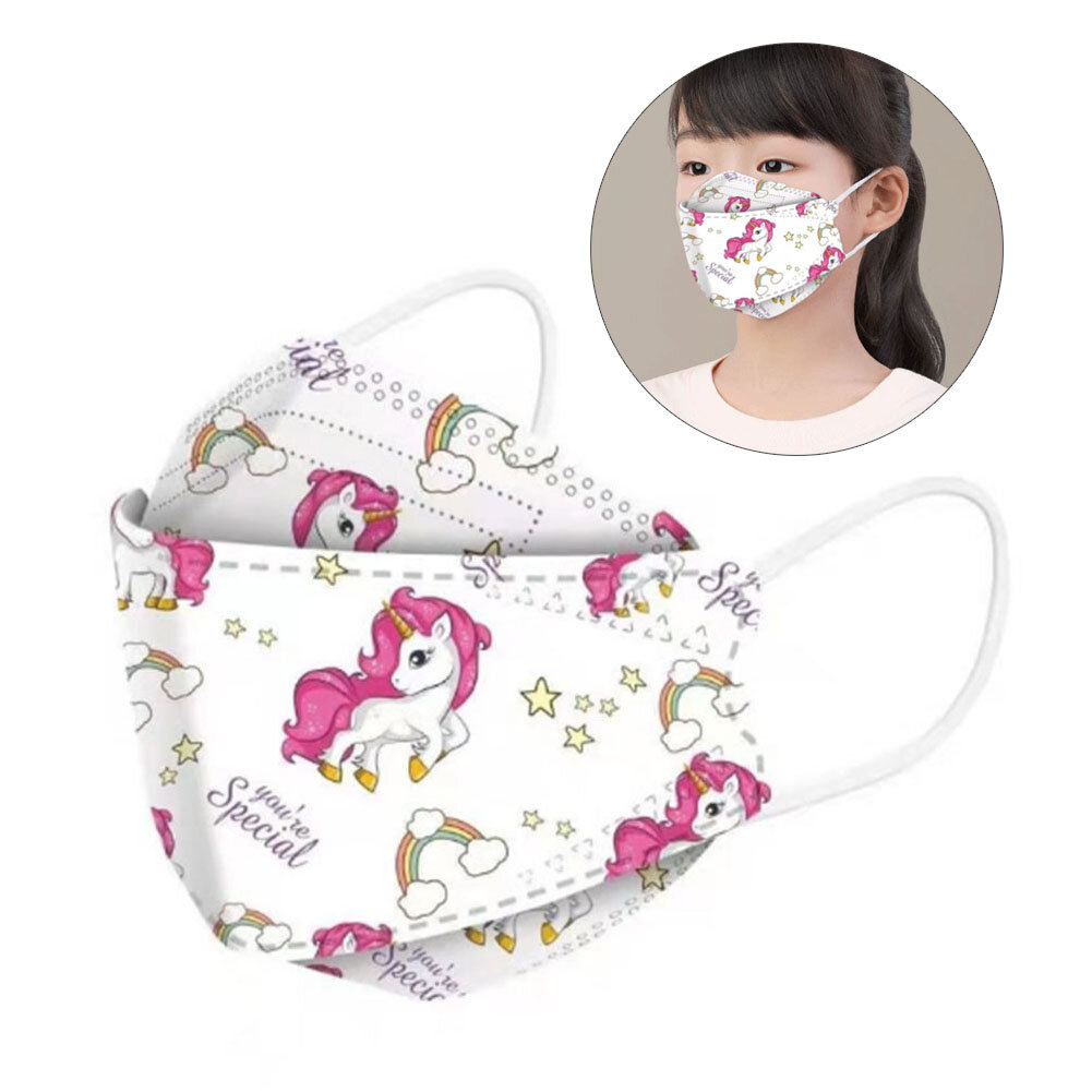 Детские одноразовые маски для лица в форме рыбы, дышащие, легко носить, защитная маска для школы, офиса, активного отдыха