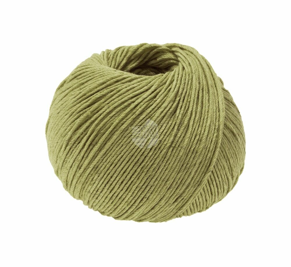 Пряжа для вязания Lana Grossa Solo Lino (47 Helloliv) 1 моток 50 г/120 м