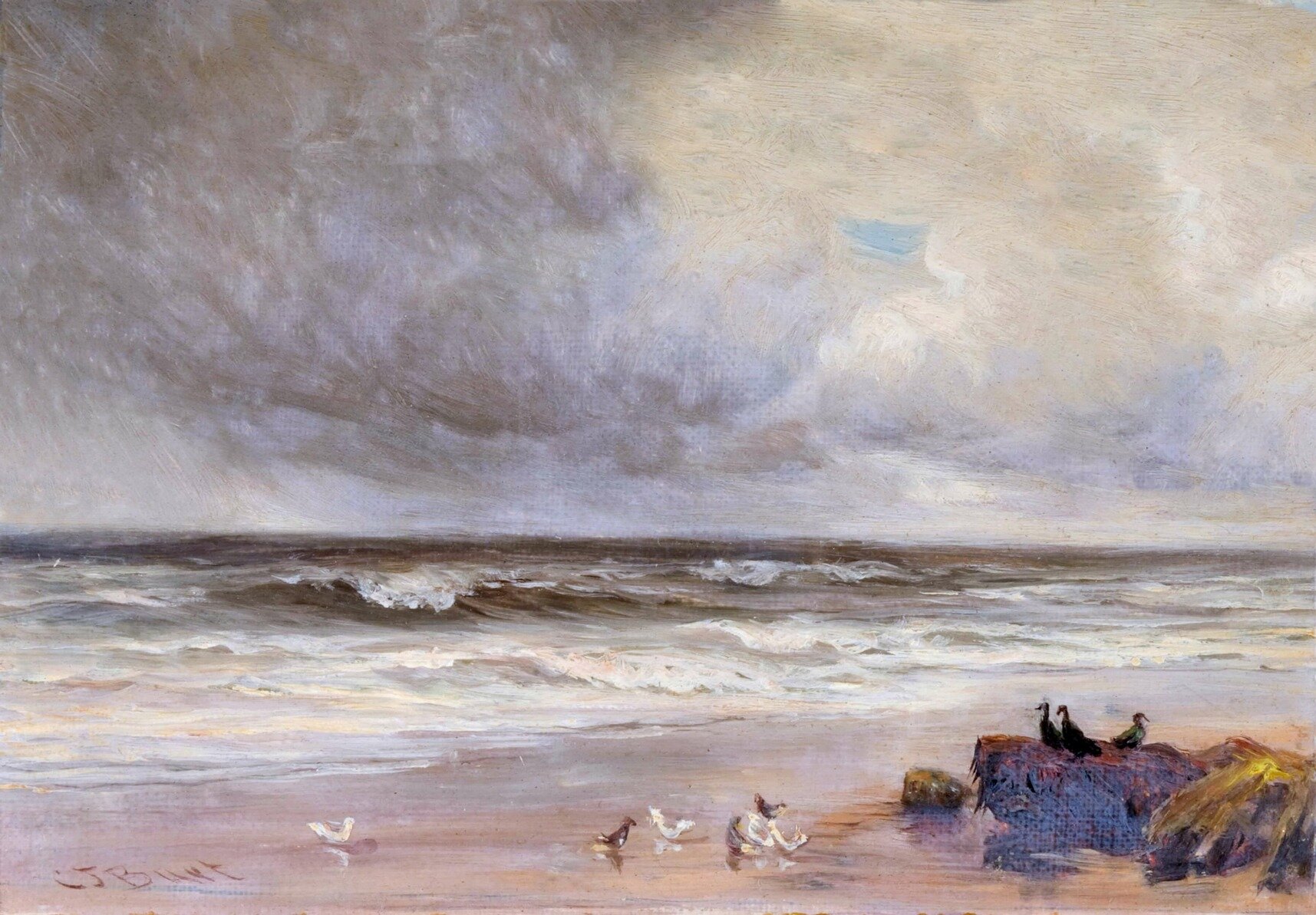 Картина Берта Чарльза Томаса Морское побережье 60х42 см