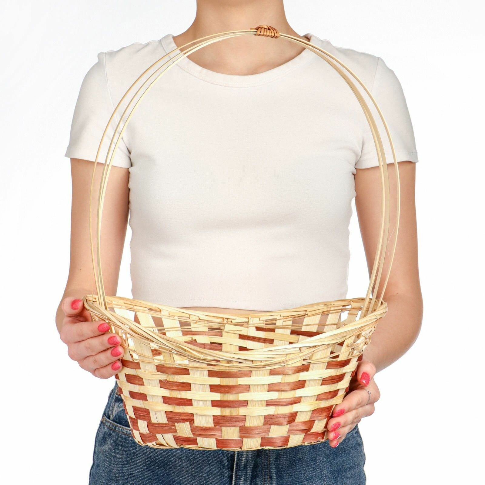 Корзина плетеная Ладья , 36 27 13 см, бамбук