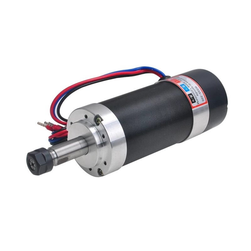 500 Вт ЧПУ Бесщеточный шпиндель Диаметр 55 мм Патрон ER11 Напряжение 48 В пост. тока Частота отказов Маленький двигатель