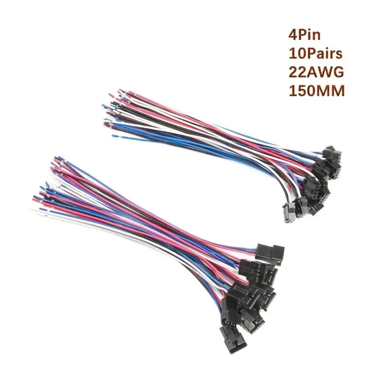 Разъемы JST SM 2,54 мм 2P 3P 4P 5P 6P 7P 8P 9P 10 pairs 4pin