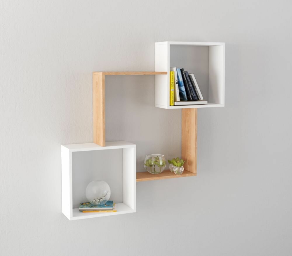 Полка навесная для книг, игрушек, растений в гостиную, спальню ЛДСП