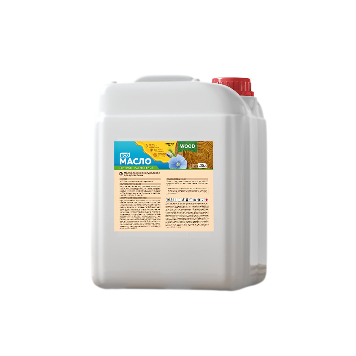 Масло для дерева Farbitex Profi Wood, льняное, 3 л, бесцветный