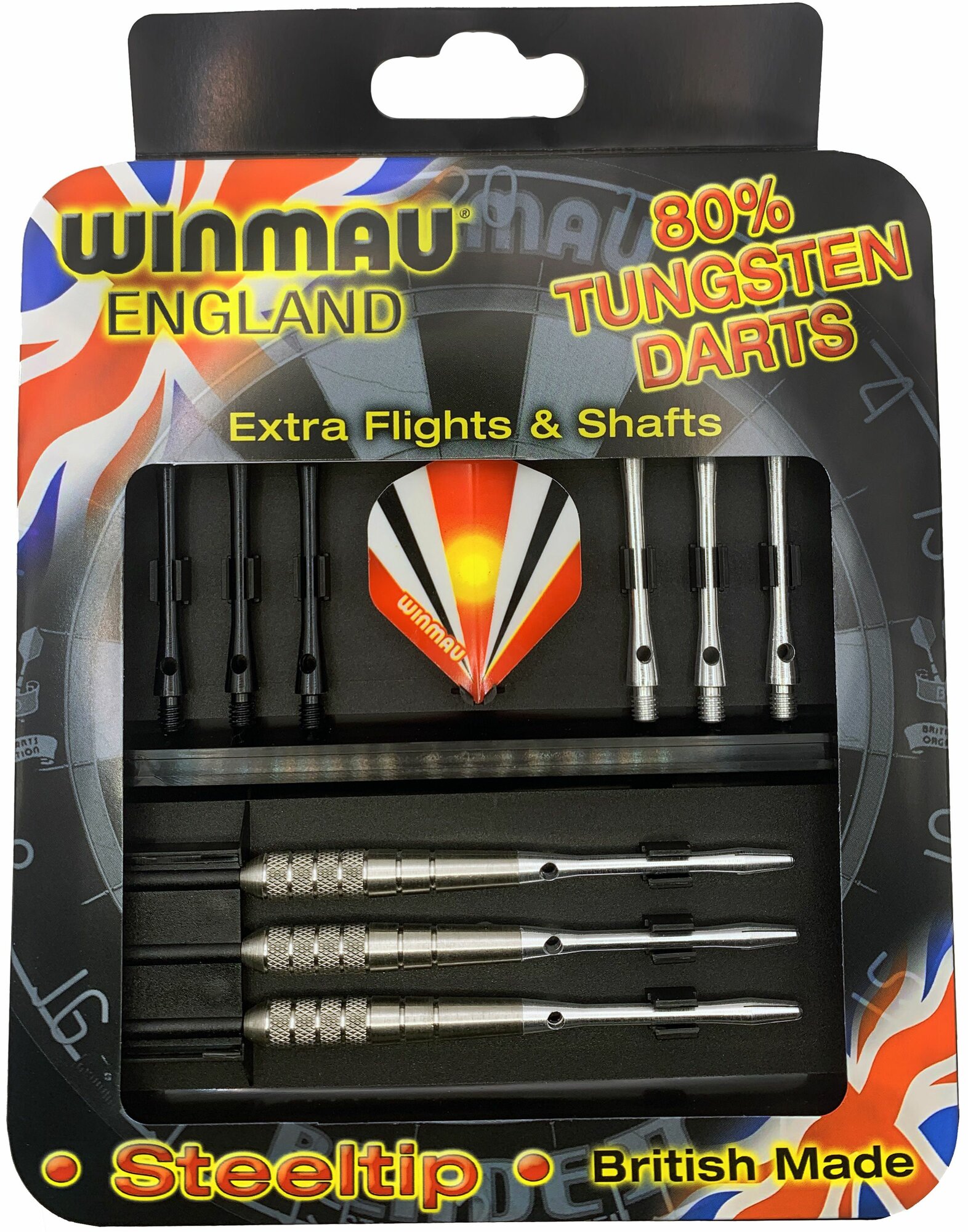 Набор из вольфрамовых дротиков 27гр Winmau Tungsten steeltip и аксессуаров для Дартс