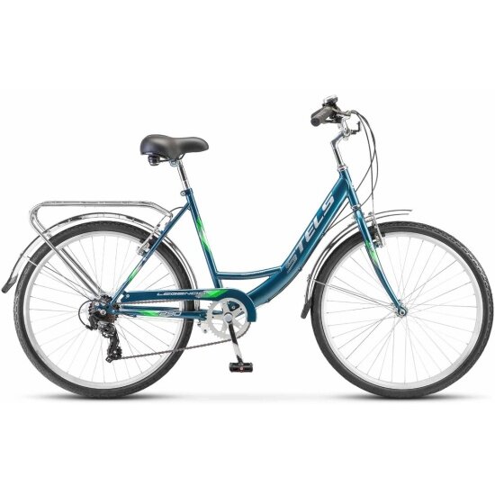 Женский велосипед Stels 26" Legenda 290 V (7-ск.) Z010 Морская волна 2025 (без корзины) (М)