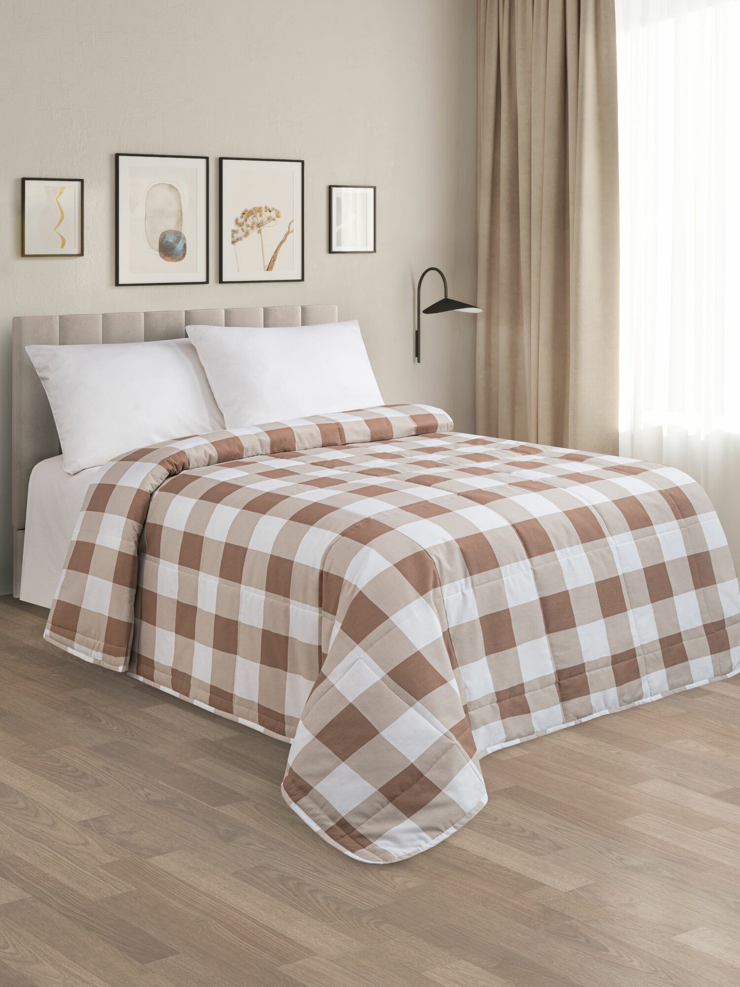 Одеяло Valtery OPK-20, евро, 195 см x 215 см, гипоаллергенное, холлофайбер