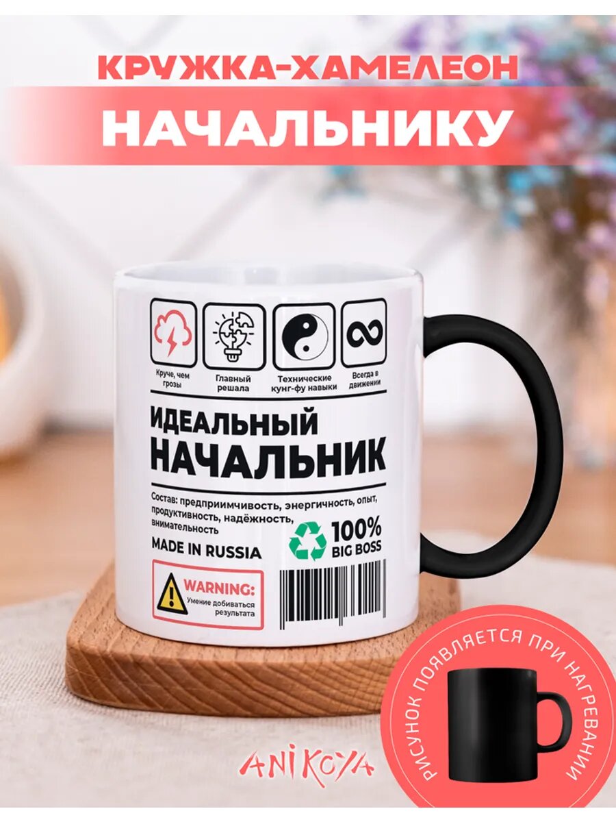 Подарочная Кружка мем с приколом начальнику