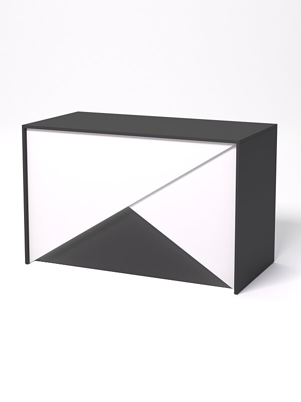 Стол руководителя №2, Черный и Белый. Производитель товара - компания Westcom.