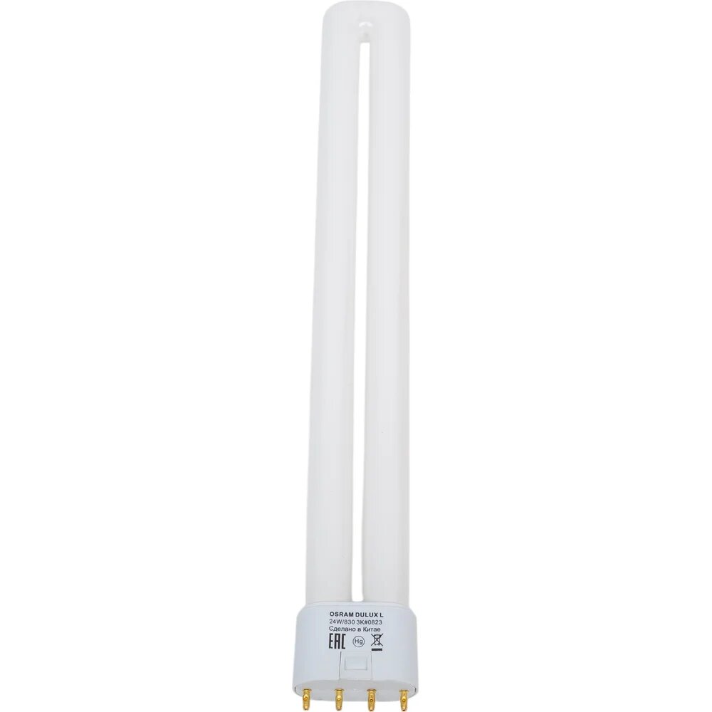 Компактная люминесцентная лампа OSRAM DULUX D 24Вт 3000К 2G11 L 24W/830 10x1 RU 4099854124105
