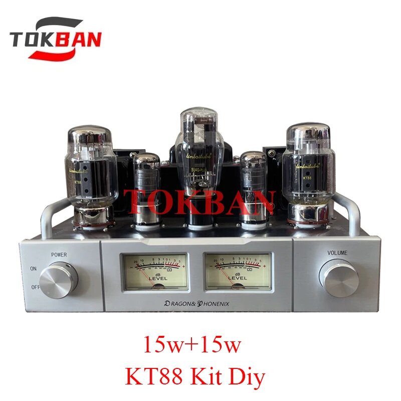 TOKBAN 15 Вт * 2 KT88 Ламповый усилитель DIY Kit Kit without BT, 220 В