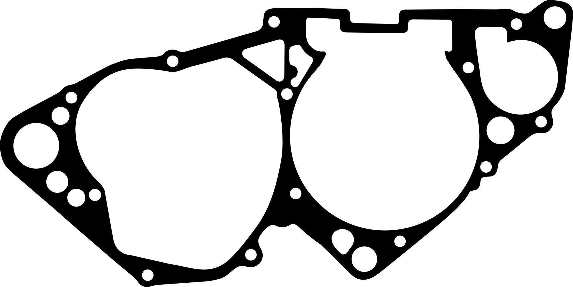 Прокладка половинок картера для мотоциклов Suzuki RM250 (01-06г.) (11481-37F00-000)