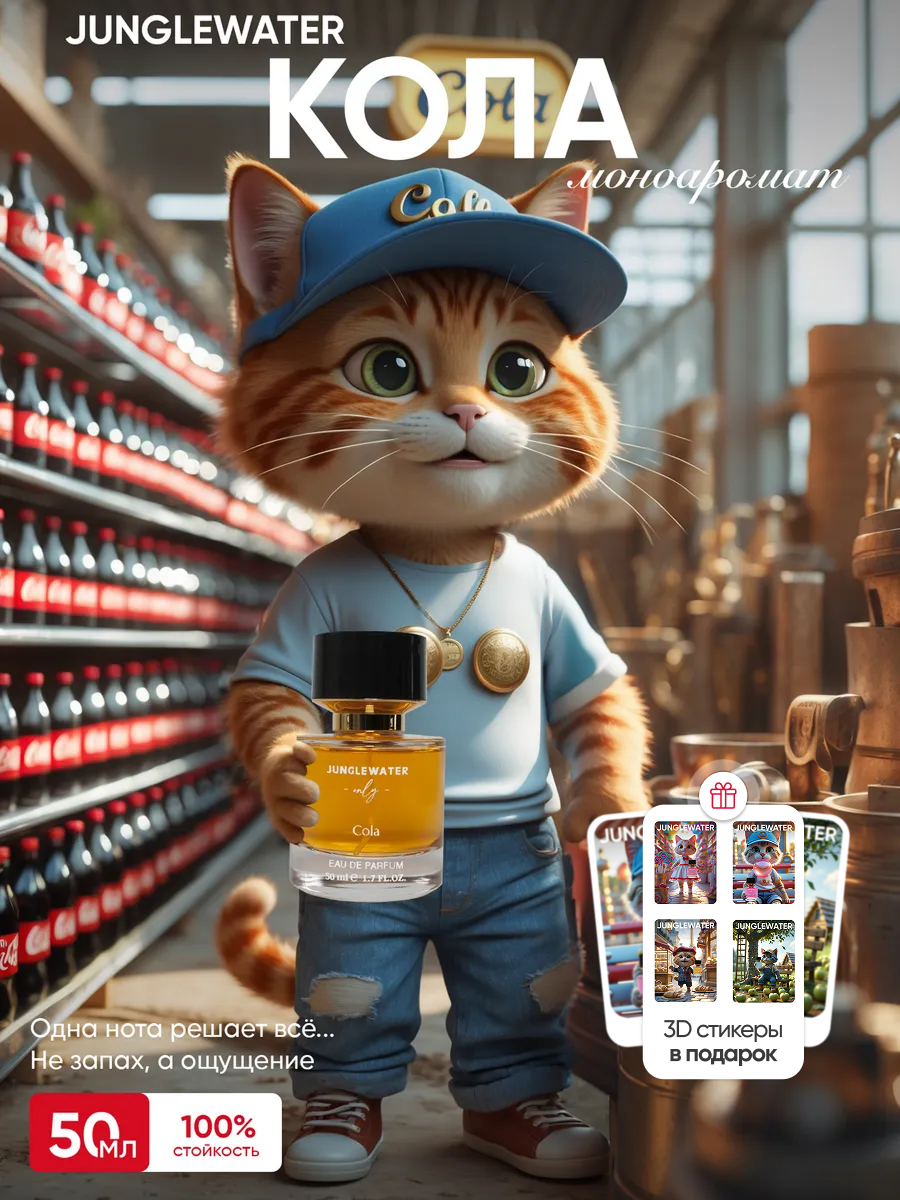 Духи сладкие Кола Cola стойкие гурманские арабские ванильные 50 мл