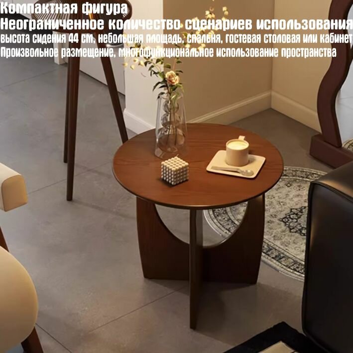 Простой журнальный столик из массива дерева, небольшой журнальный столик — фото 1