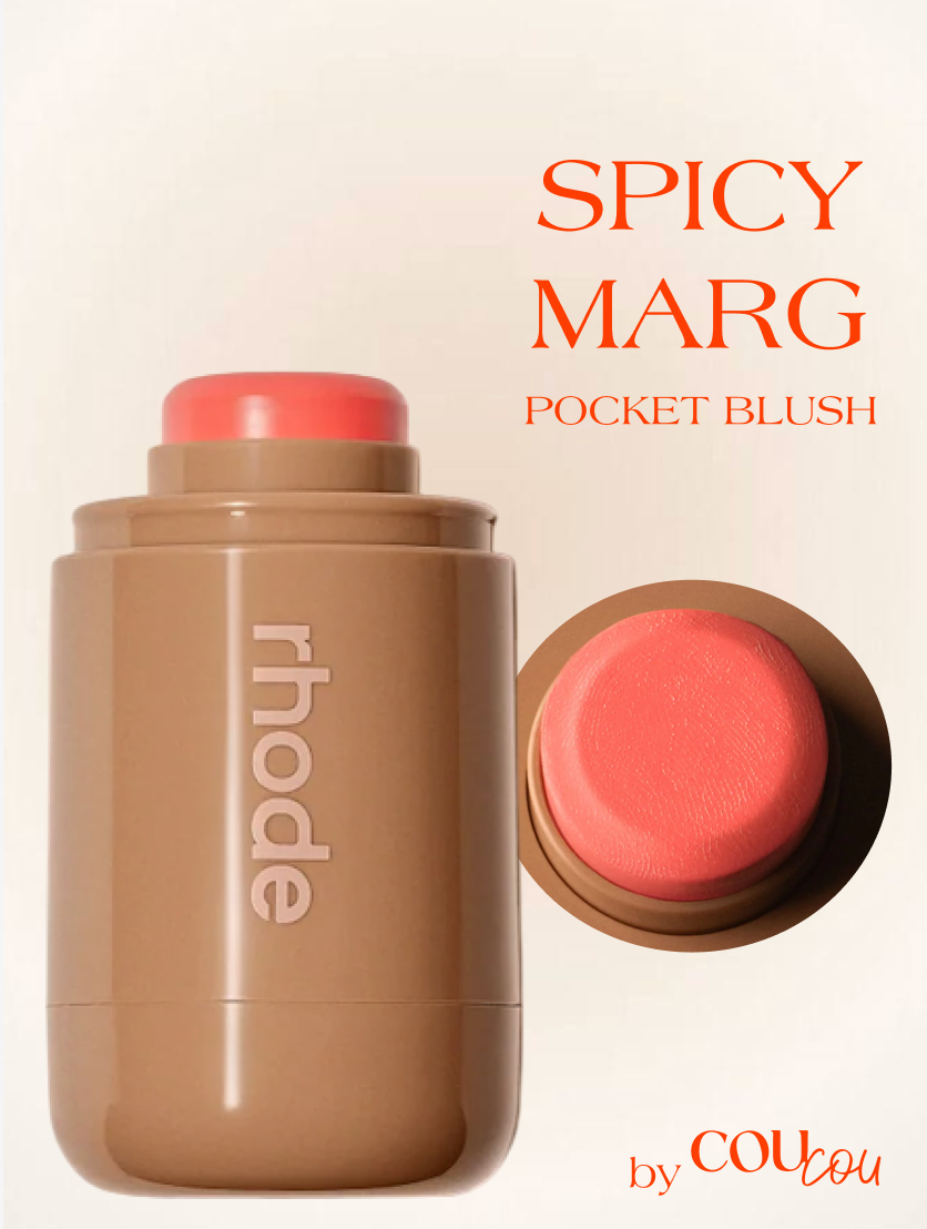 RHODE кремовые румяна Pocket Blush оттенок Spicy Marg - bright coral