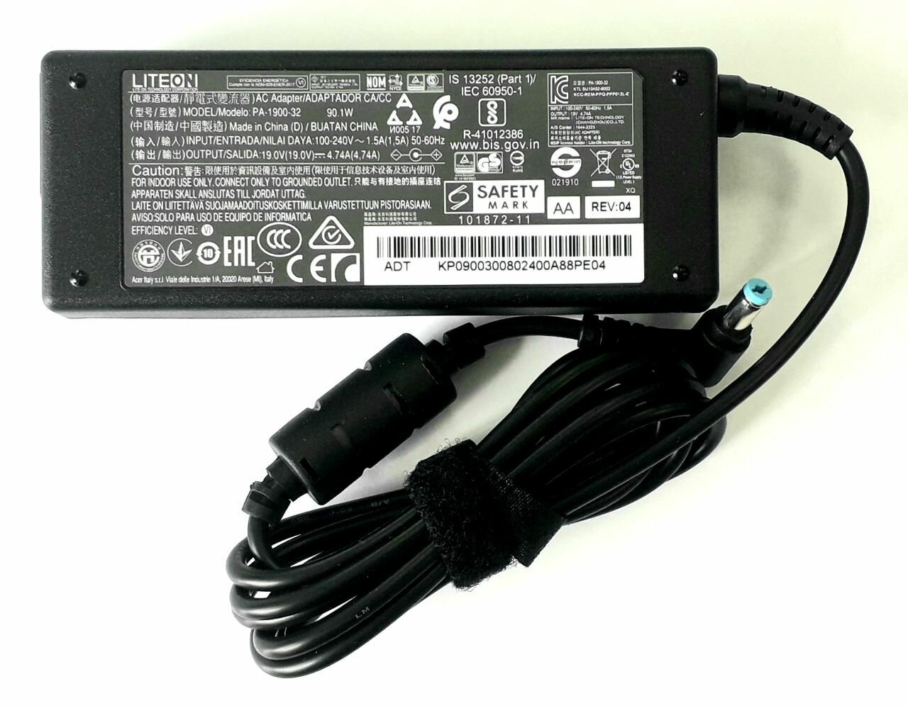 Зарядное устройство (блок питания) PA-1900-32 для ноутбуков Acer 90W (19V, 4.74A) KP.09003.008