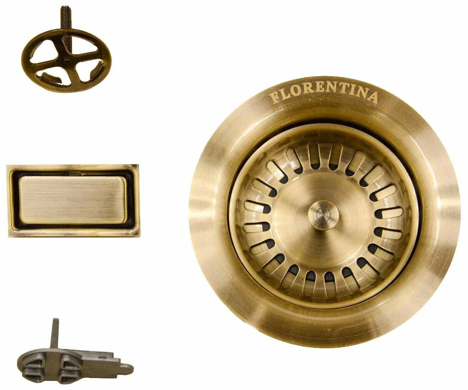 Комплект для сливной арматуры Florentina FLVP-700 бронза