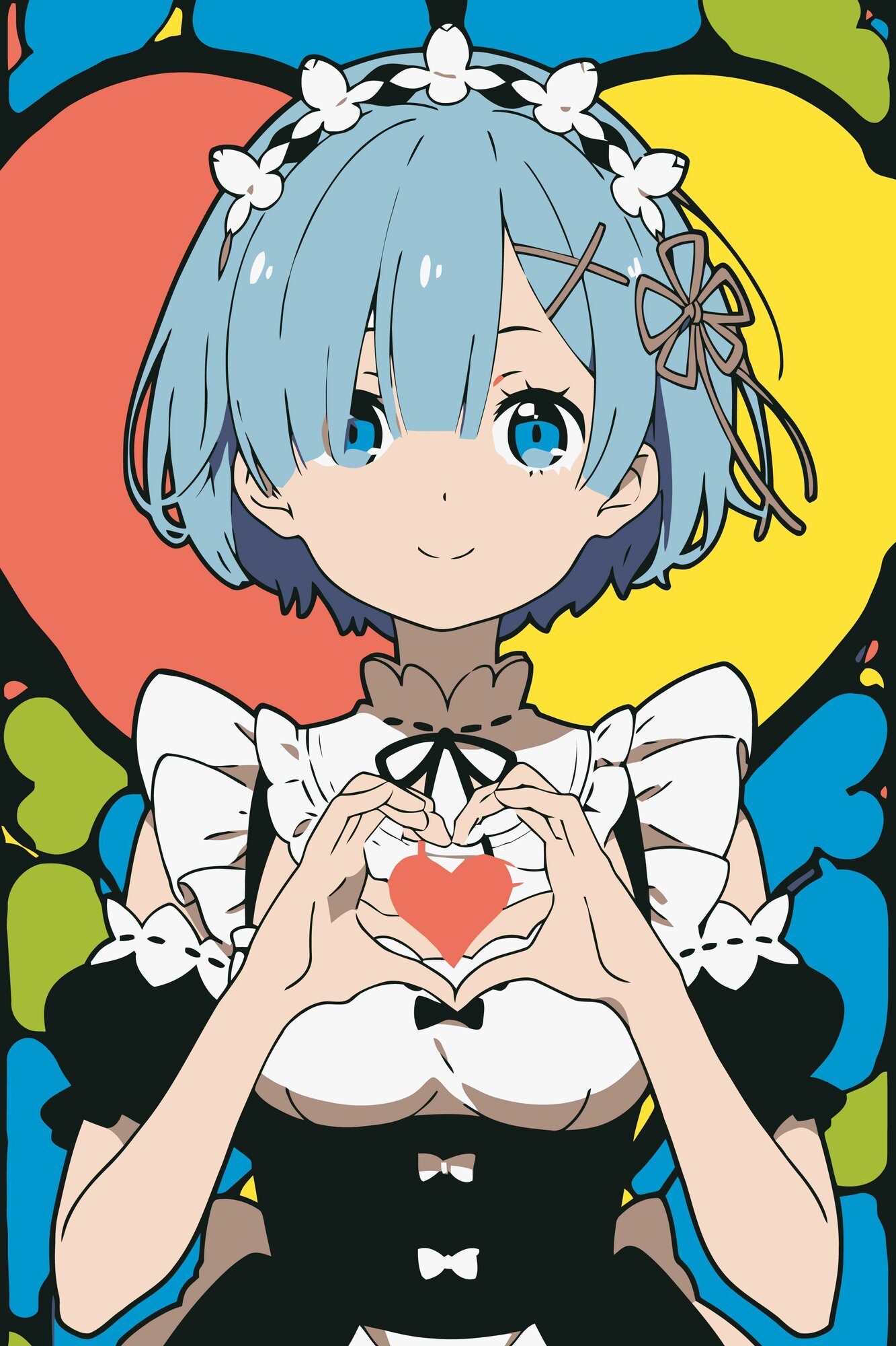 Детская картина по номерам E3016 "Re Zero" 20x30