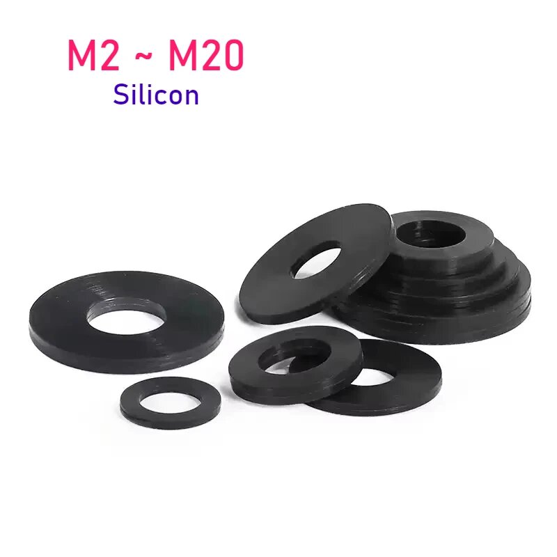 Силиконовые шайбы черные M2-M20