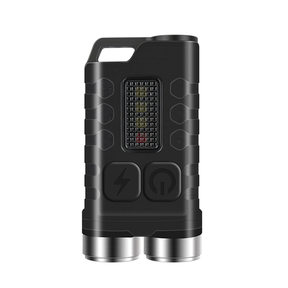 Мини-Фонарик светодиодный Брелок-Фонарик Перезаряжаемый Карманный Фонарь Водонепроницаемый с 5-Уровневой Яркостью, 4-Цветной Источник Света для Кемпинга, Пешего Туризма, Экстренного Использования